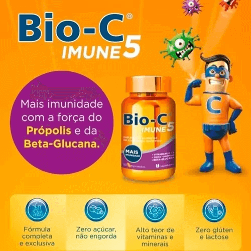 Vitamina C Bio-c Imune 5 Com 30 Comprimidos