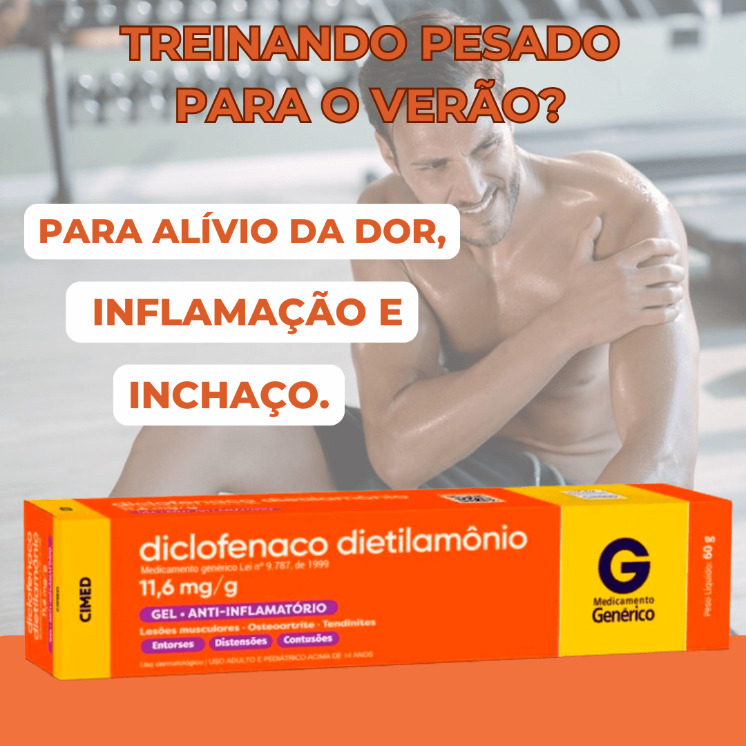 Diclofenaco Dietilamônio Cimed Gel Anti-Inflamatório 11,6mg/g