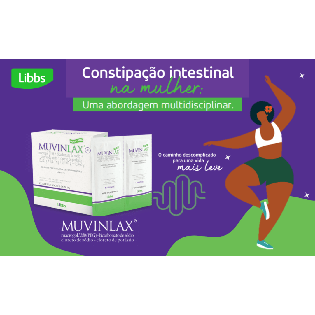 Laxante Muvinlax Libbs Sabor Limão 20 Sachês